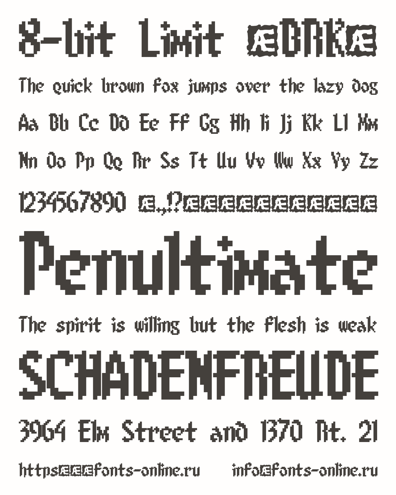 8 bit Limit BRK Font 8 bit Limit BRK Font