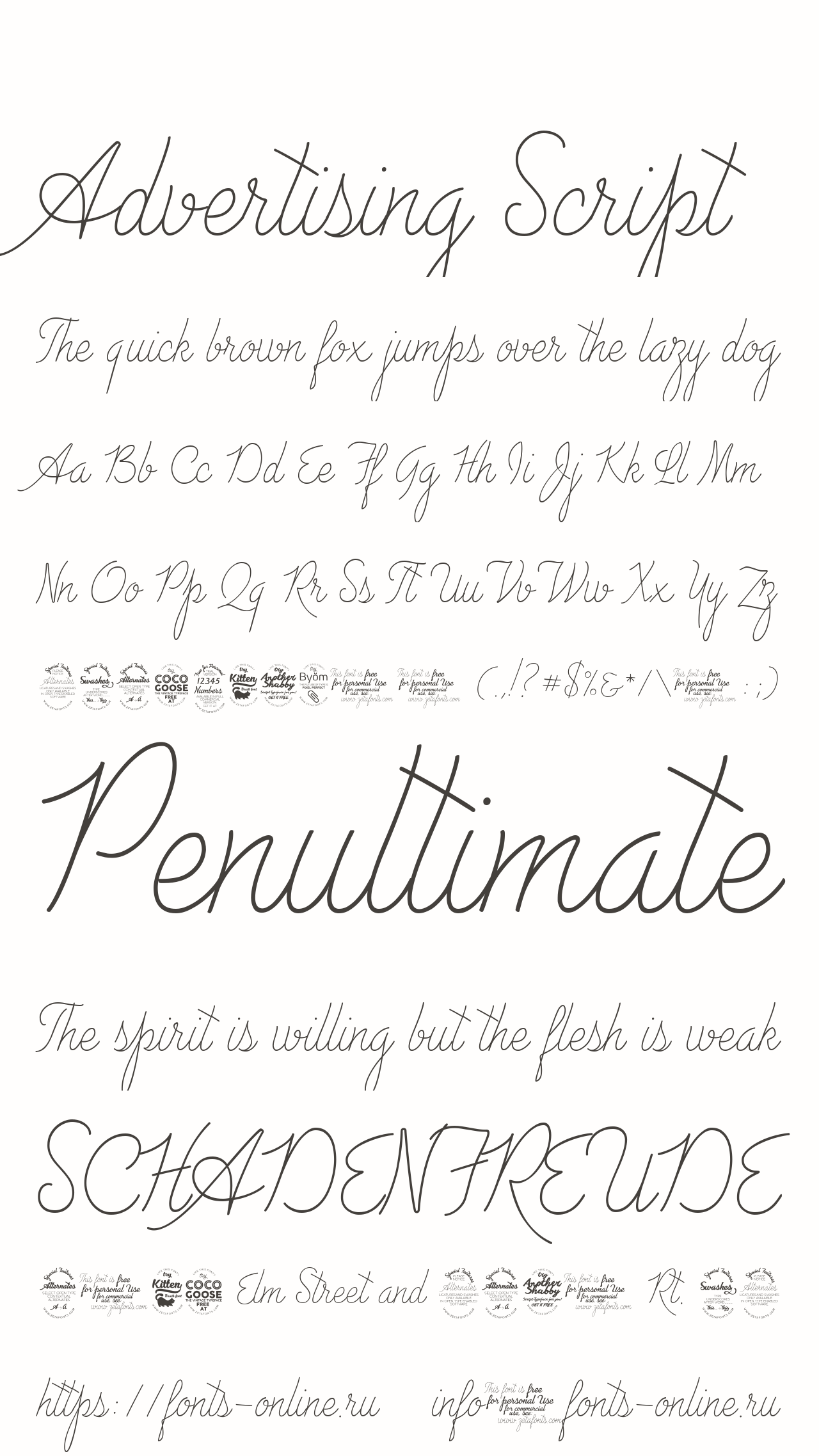 Advertising Script Font Advertising Script Font