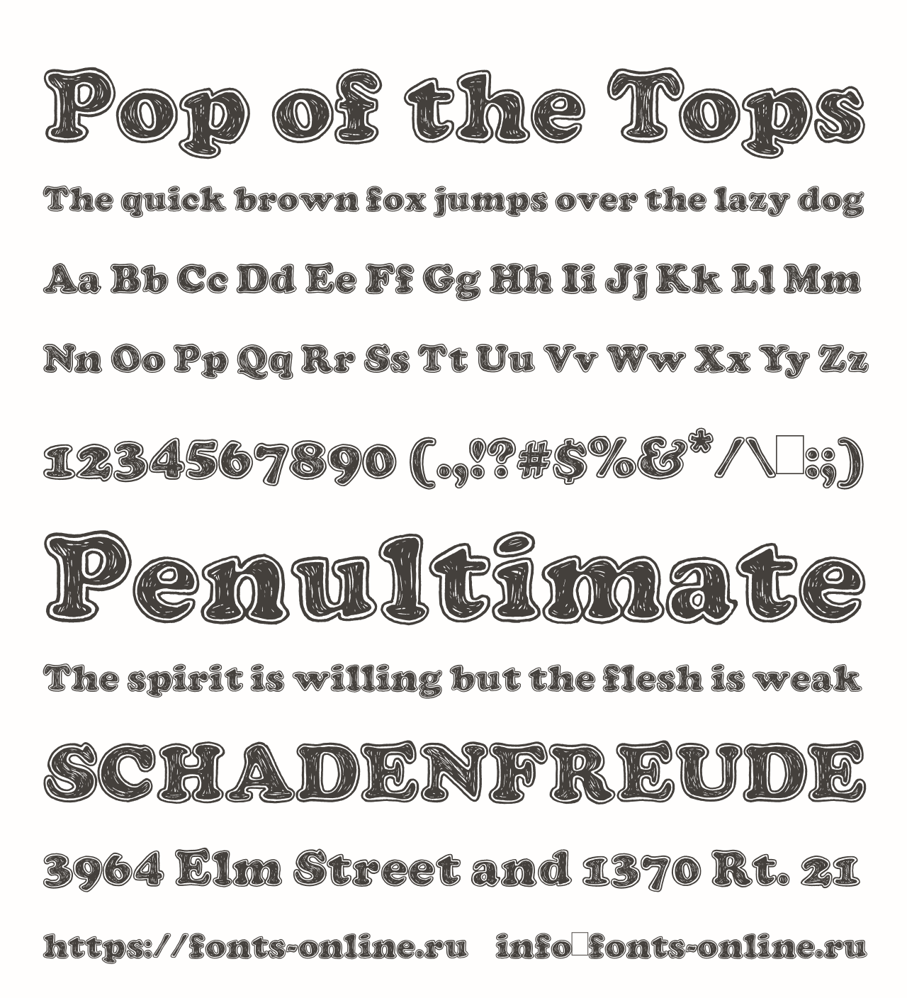 Pop Of The Tops Font