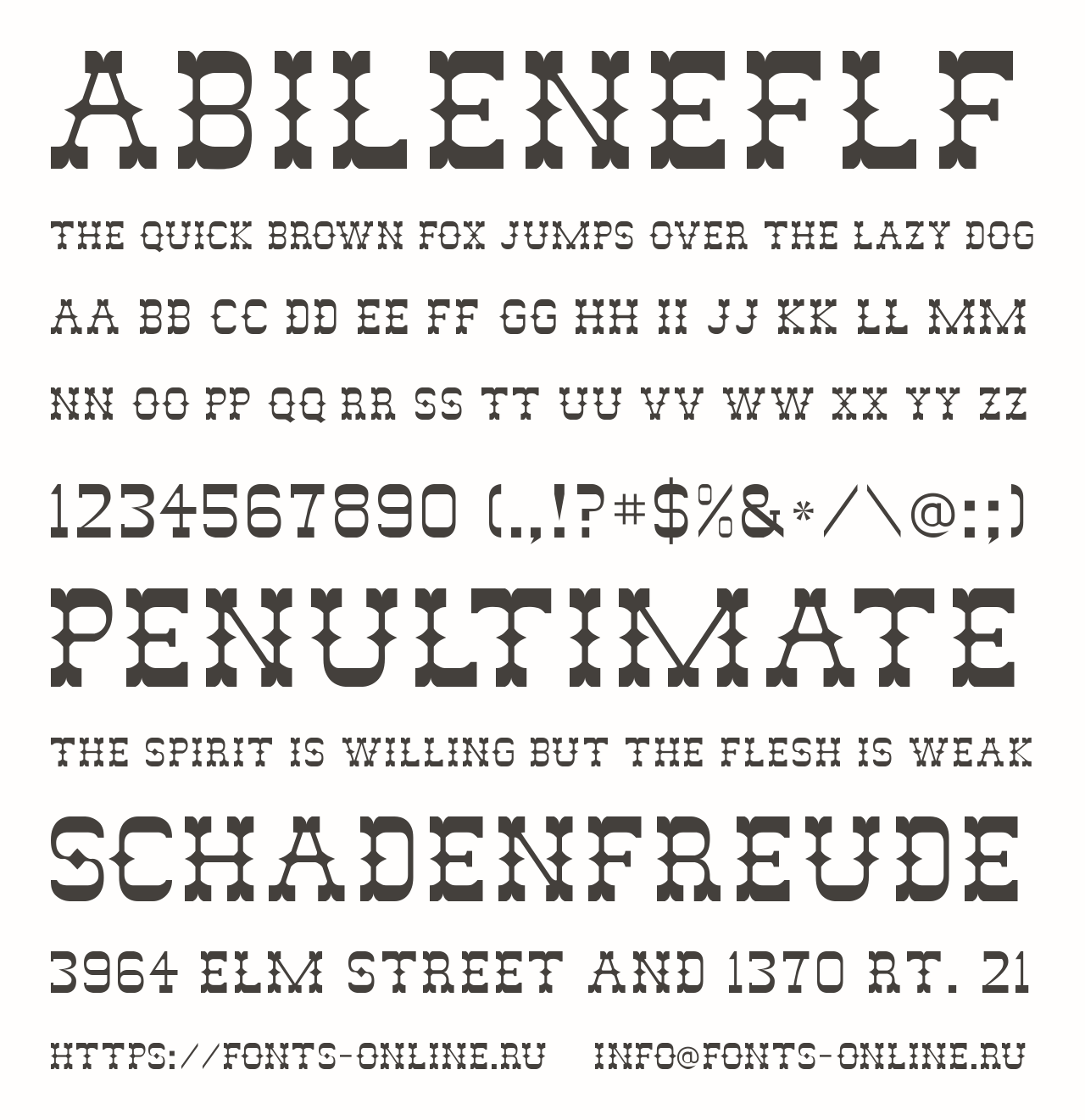 AbileneFLF font