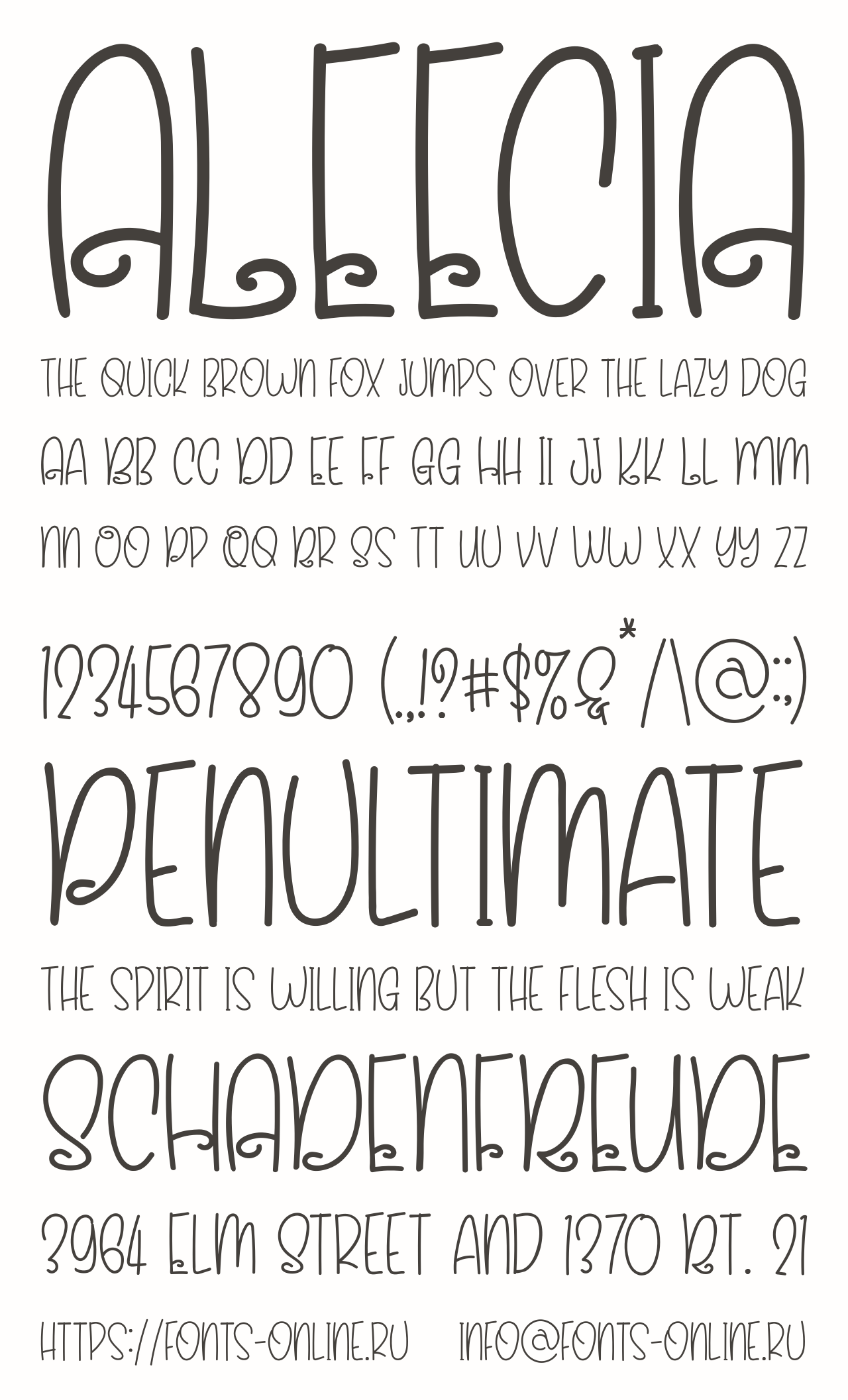 ALEECIA font