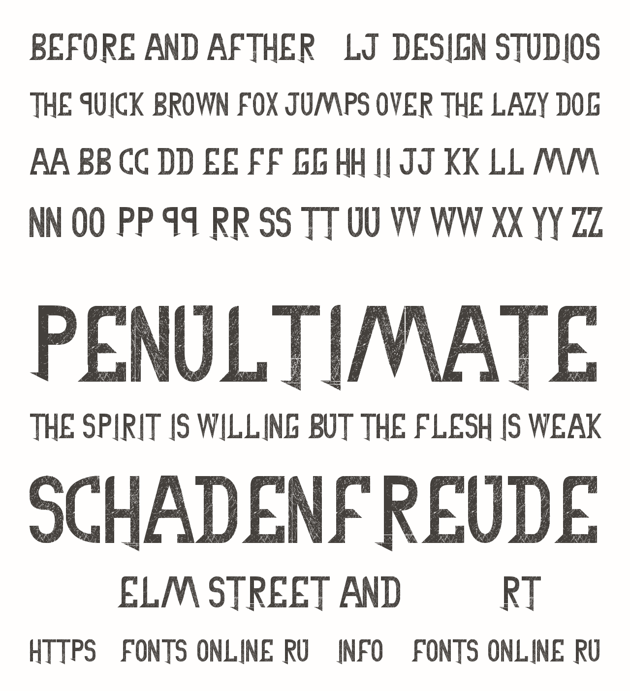 Before and afther - LJ-Design Studios font
