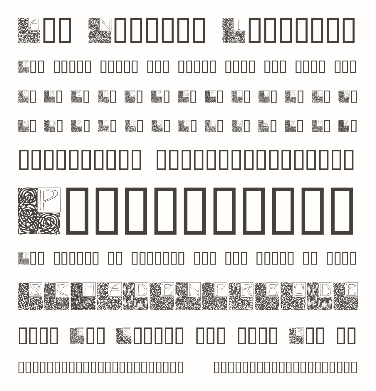 Art Nouveau Initials font