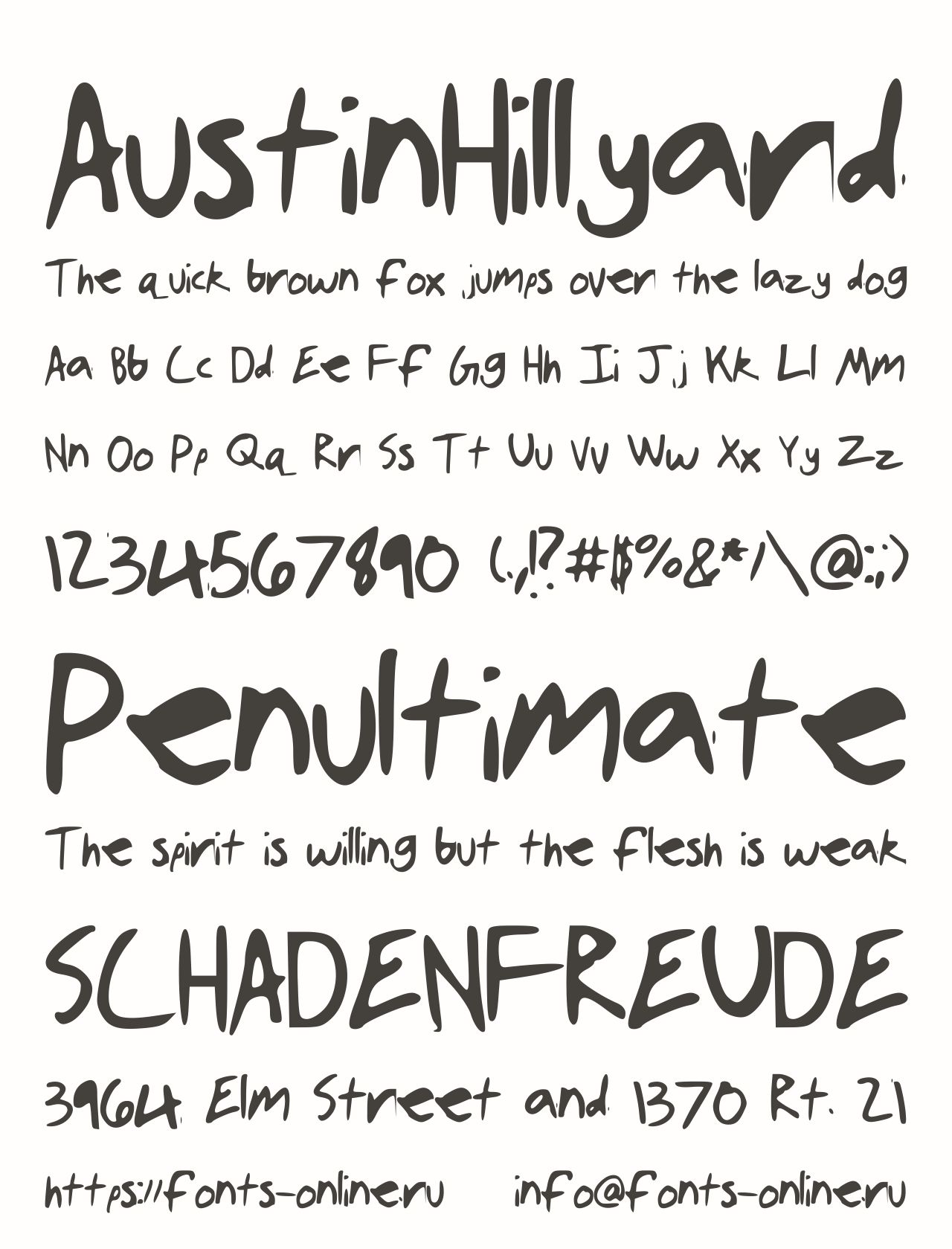 AustinHillyard font