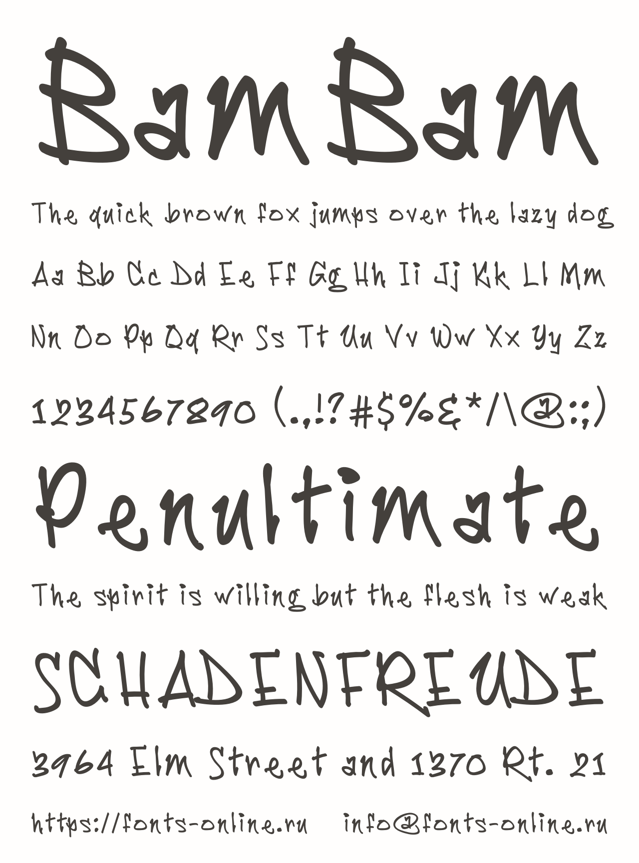 BamBam font