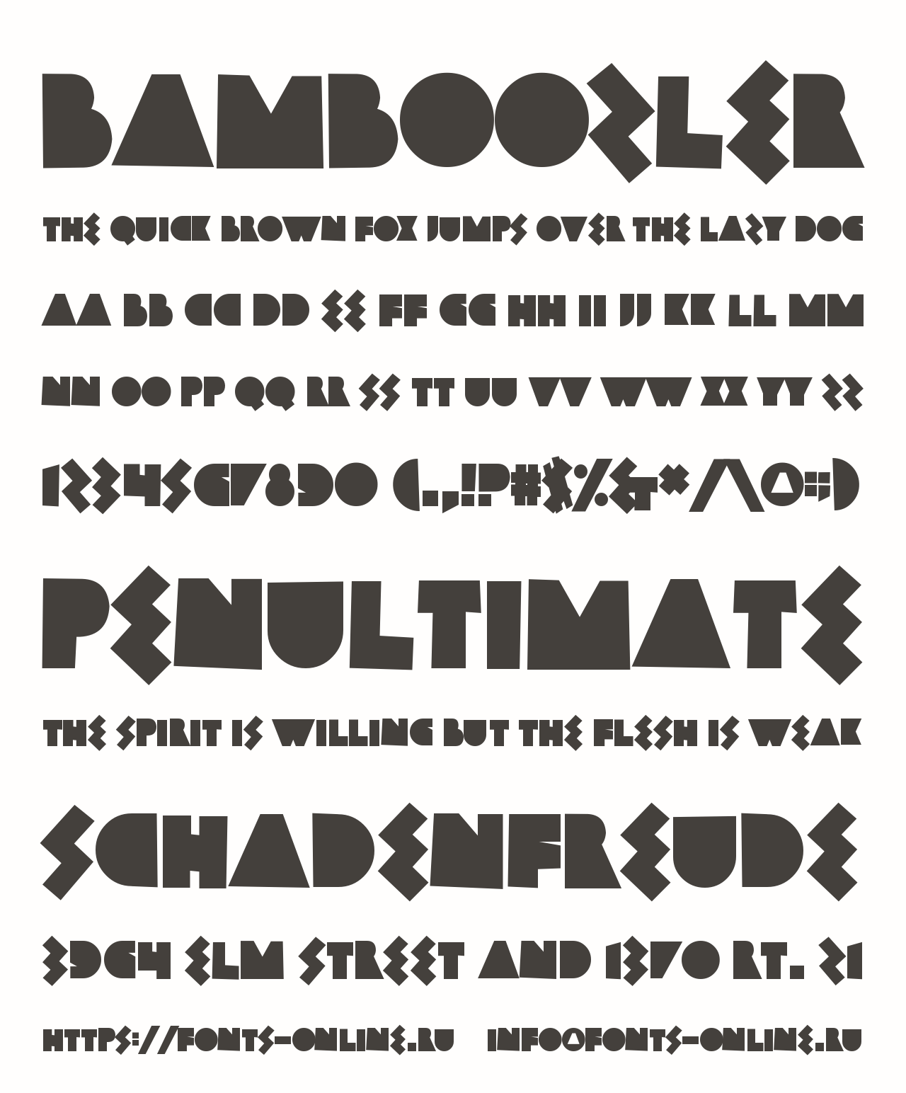 Bamboozler font
