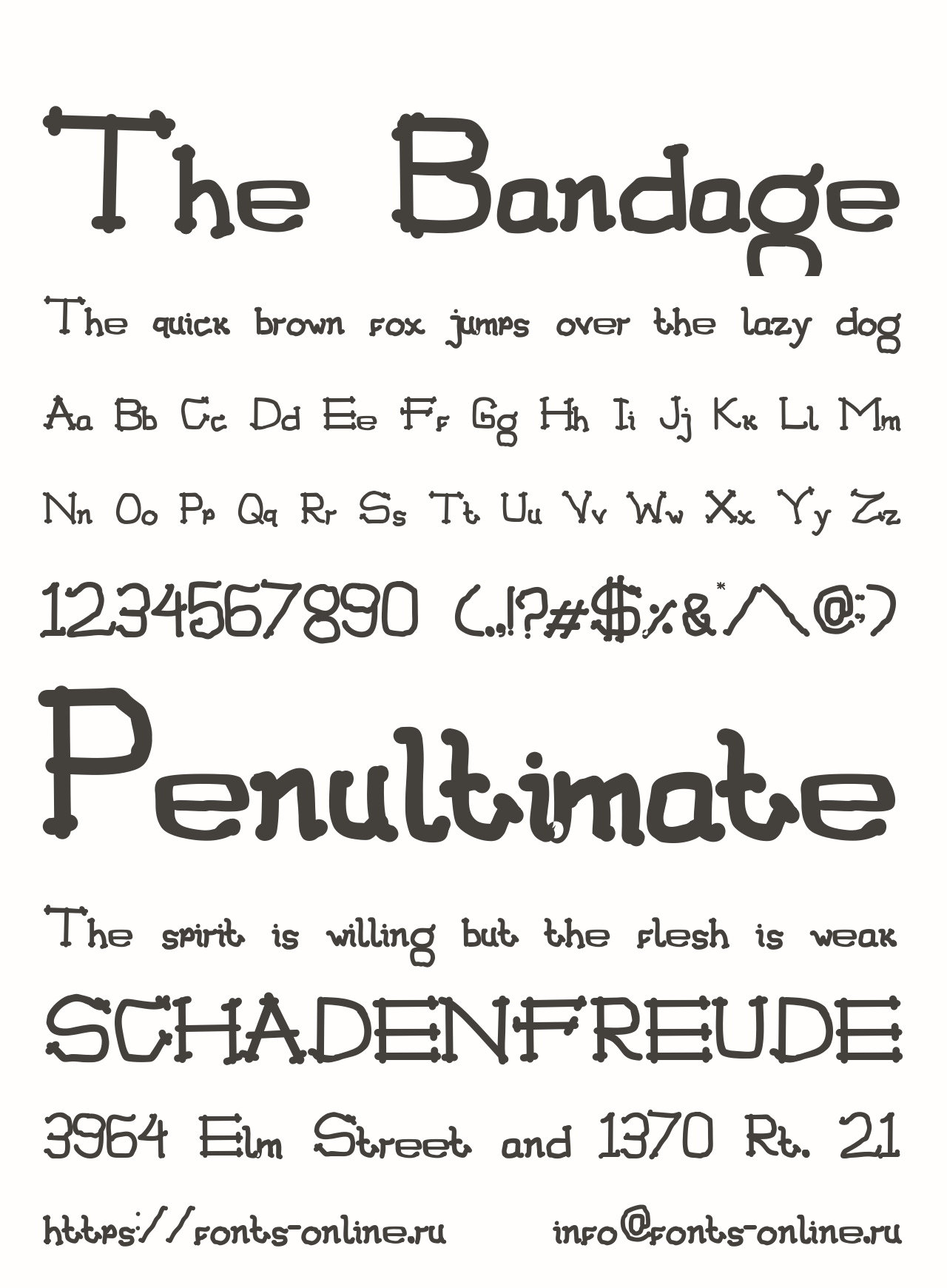 The Bandage font