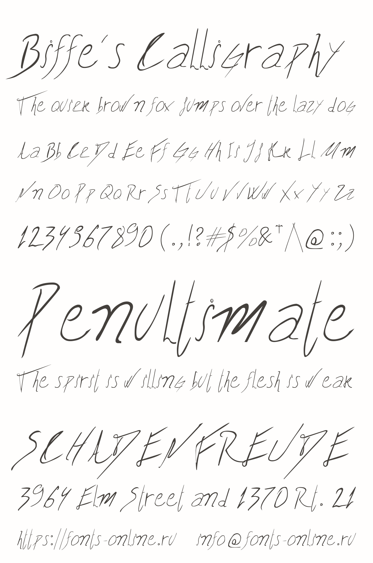 Biffe´s Calligraphy font