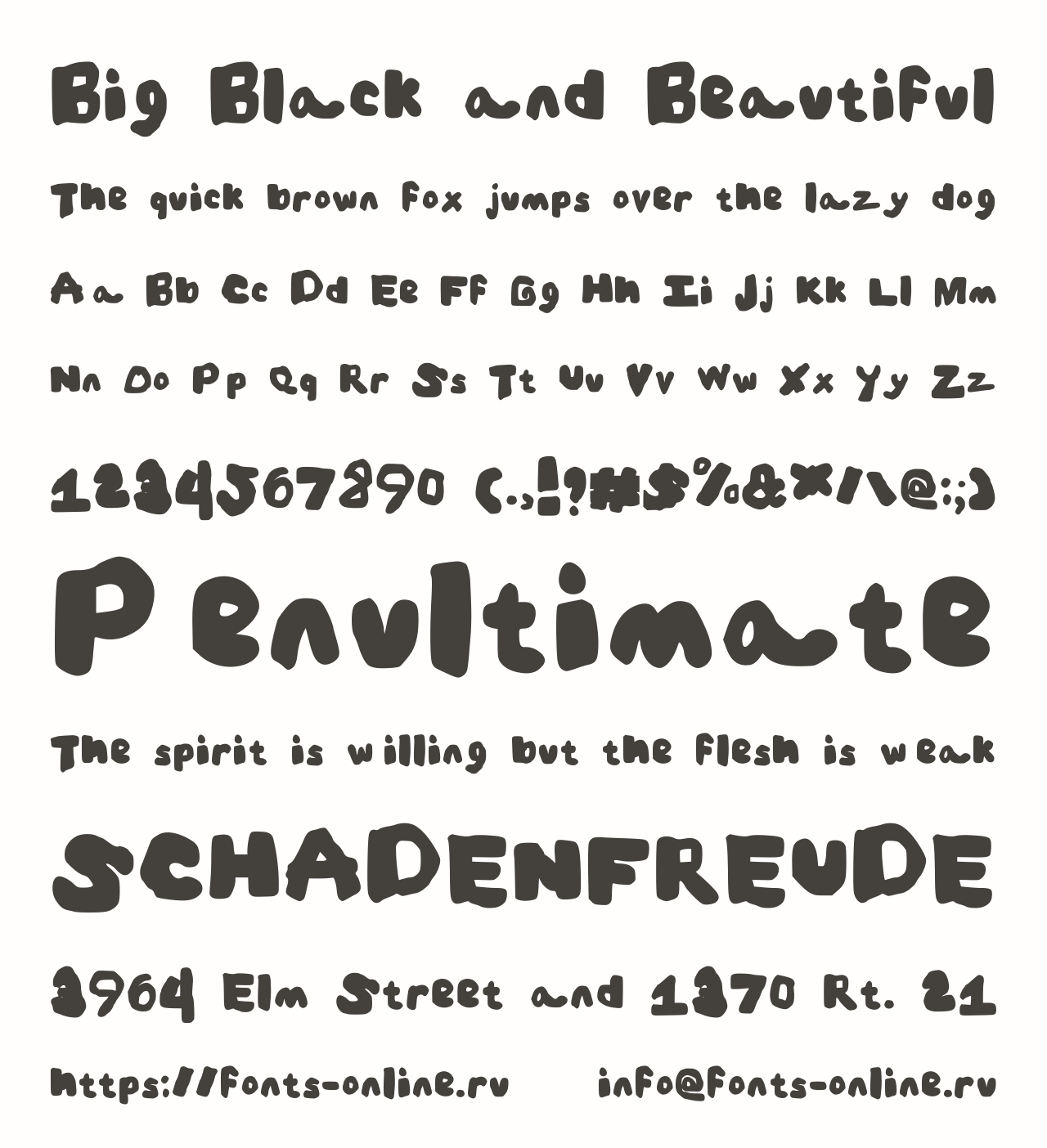 Big Black and Beautiful font