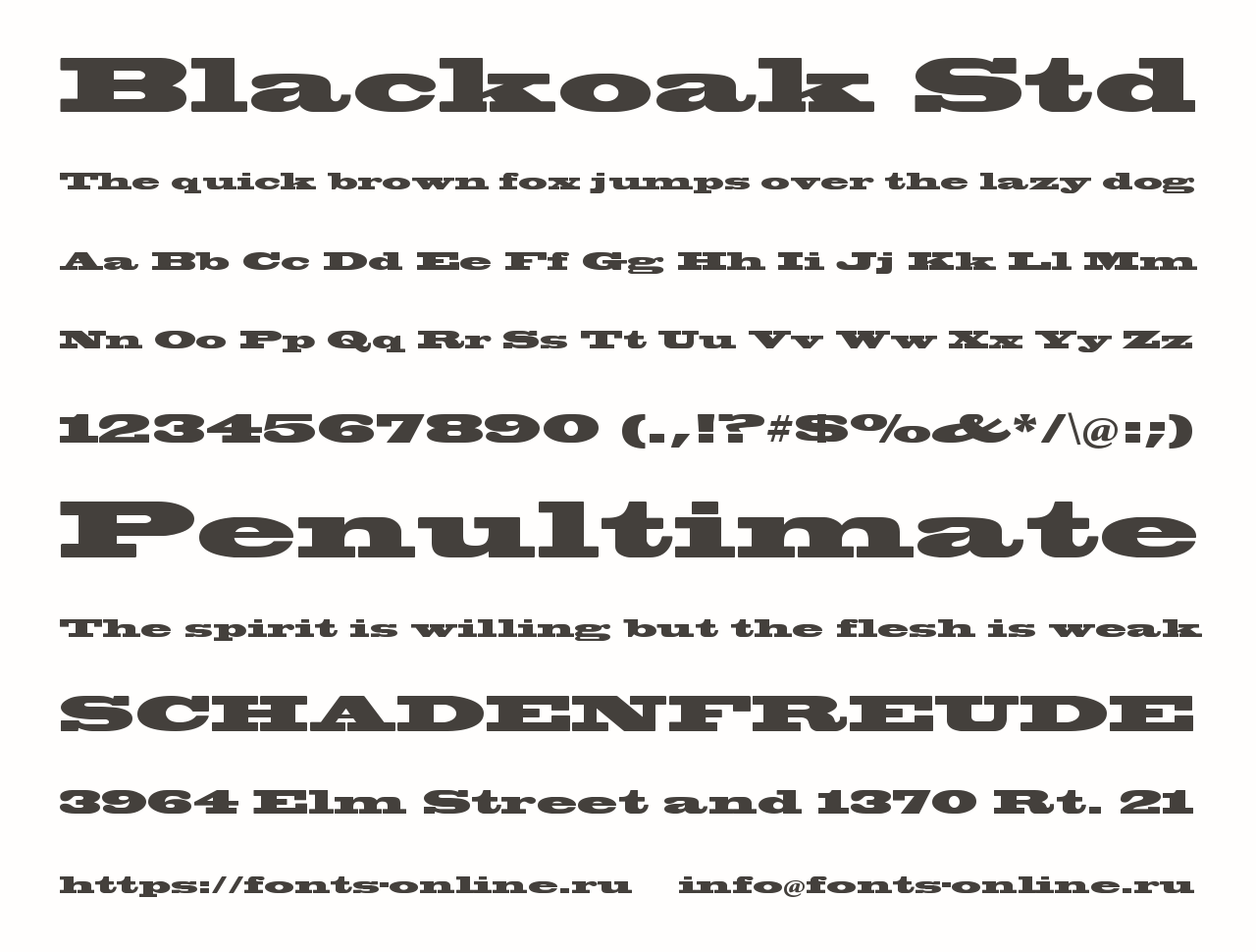 Blackoak Std font