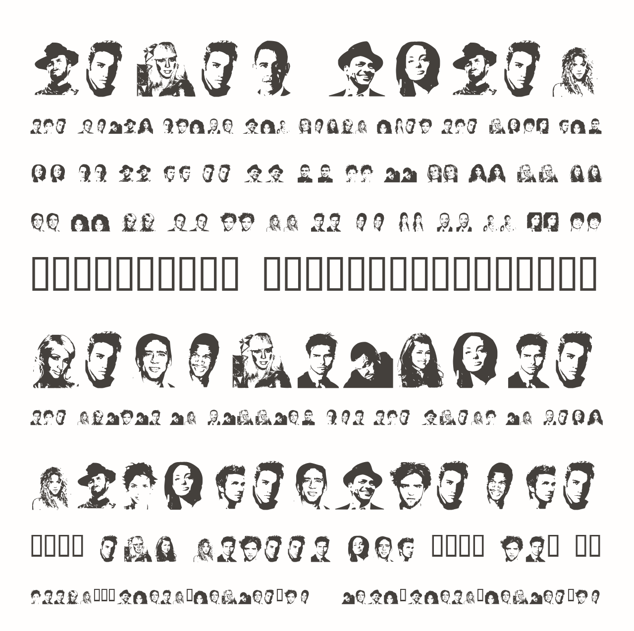 Celeb Faces font