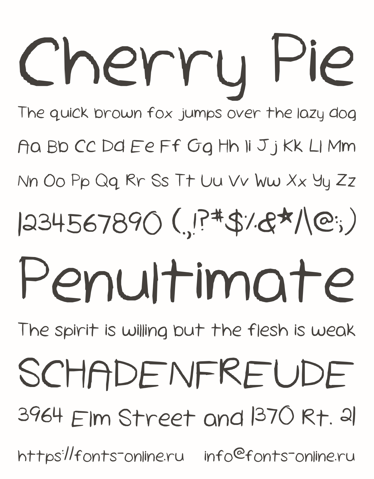Cherry Pie font
