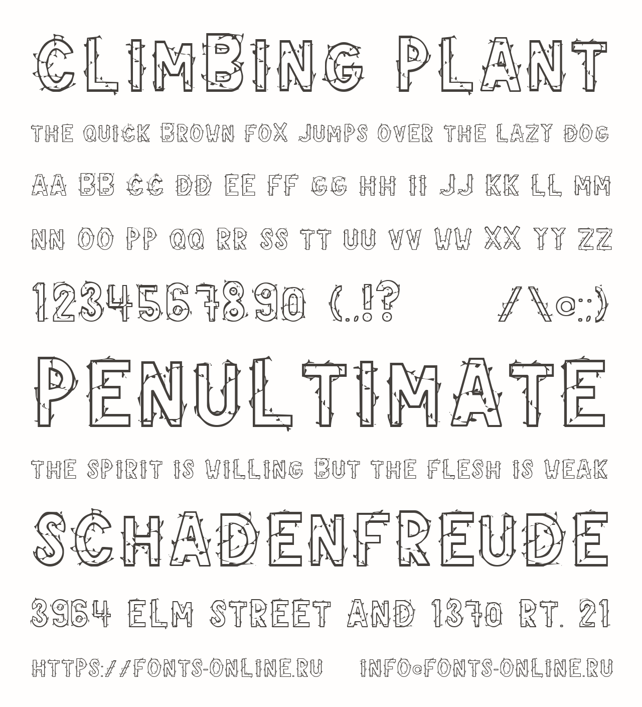 Climbing Plant font