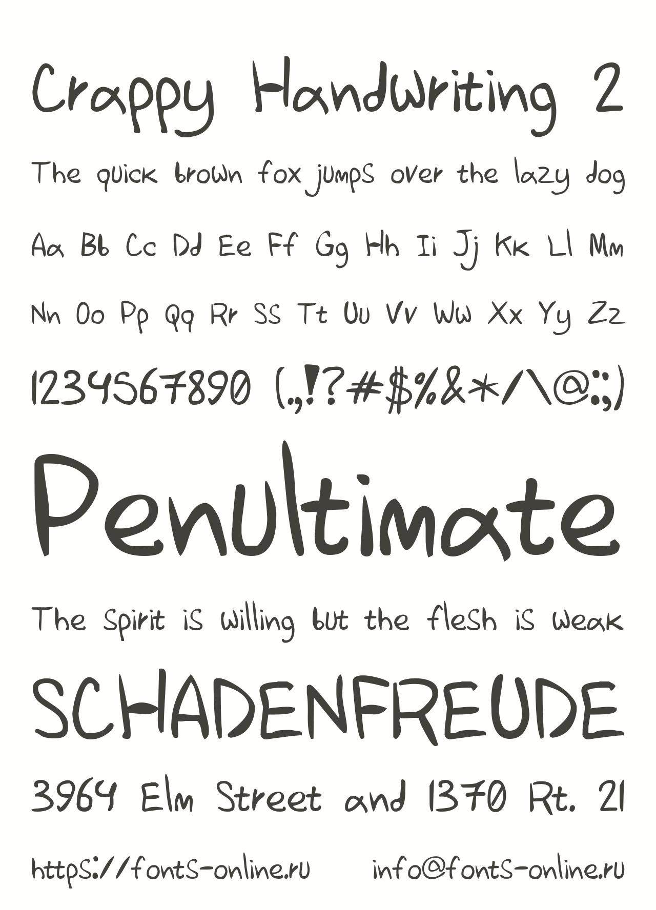 Crappy Handwriting 2 font
