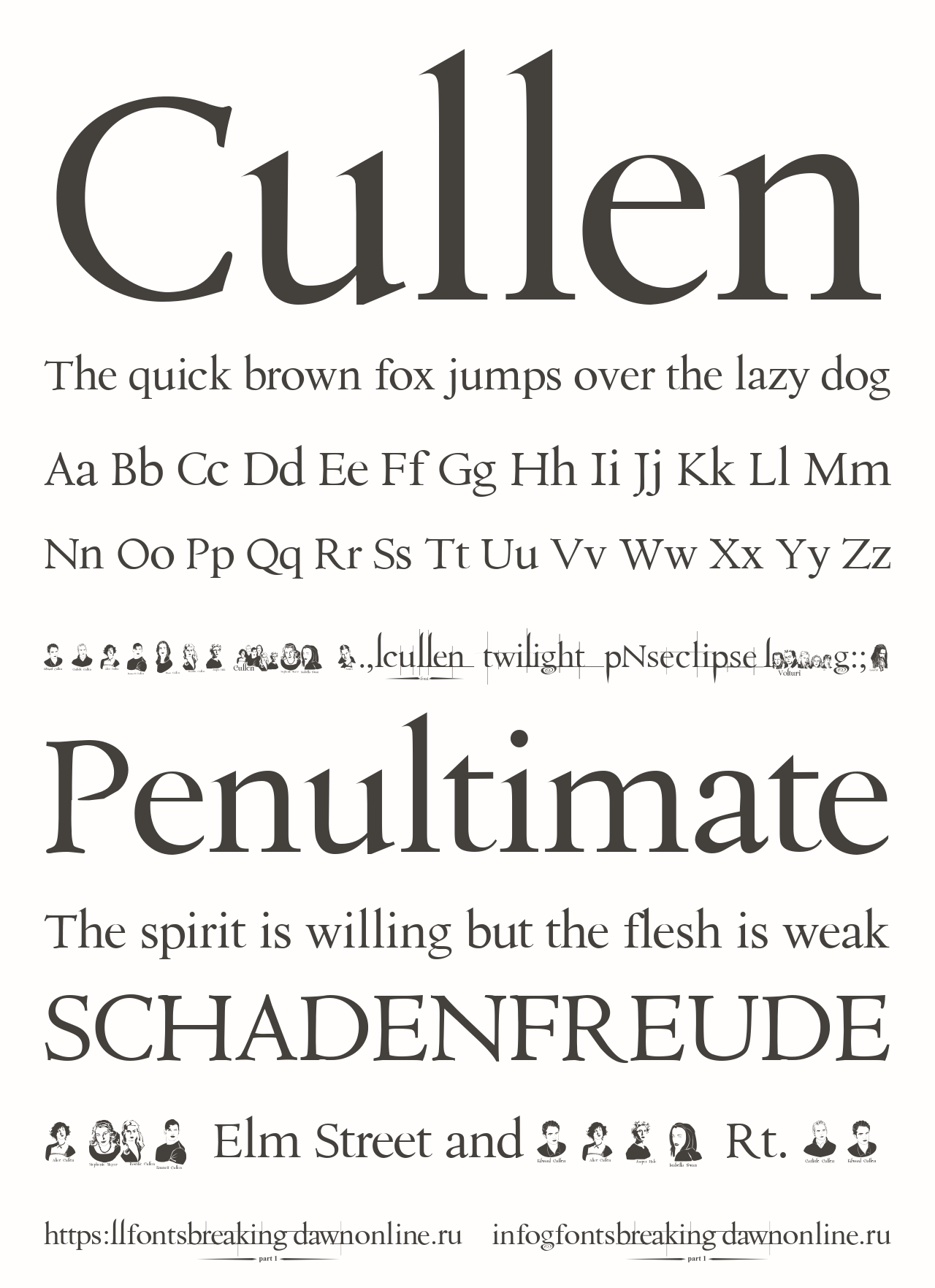 Cullen font