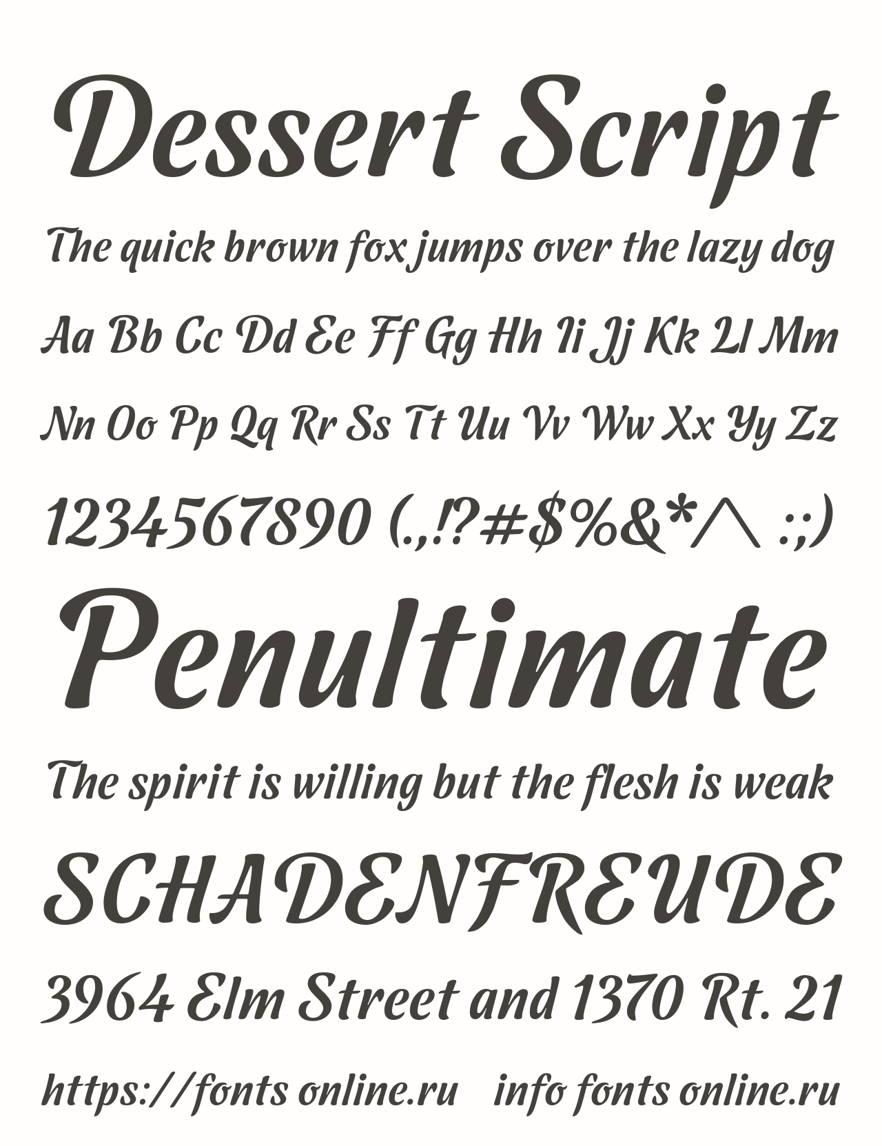 Dessert Script font