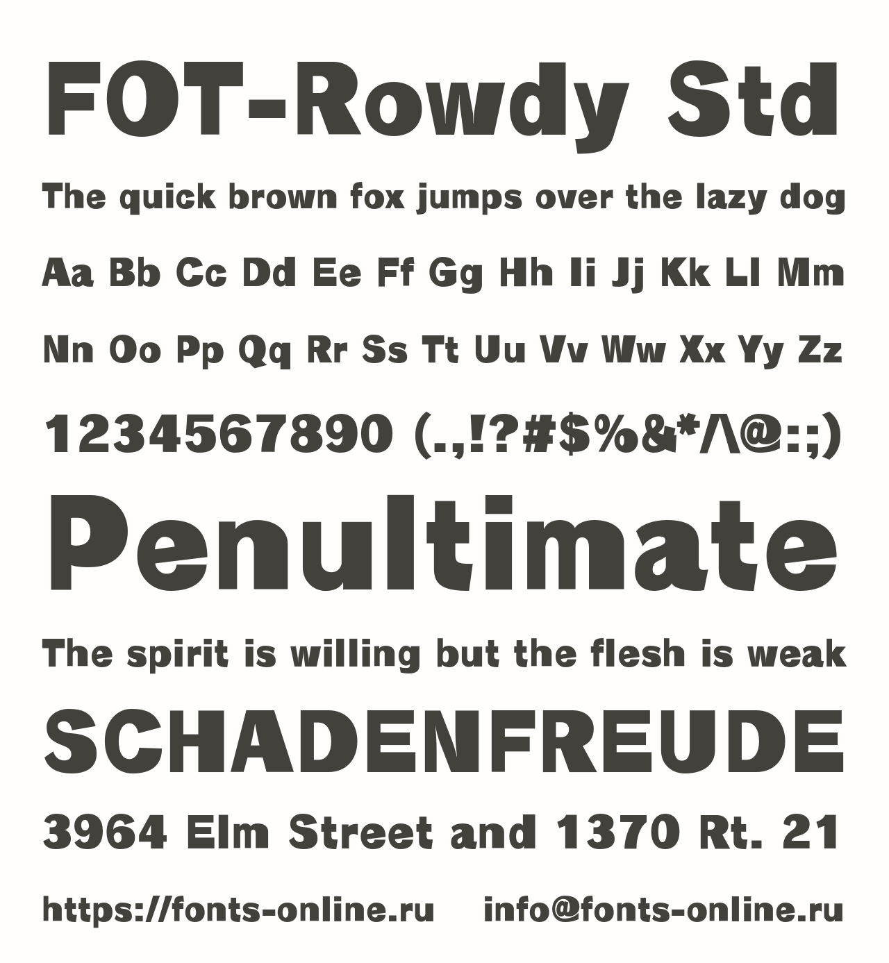 FOT-Rowdy Std font