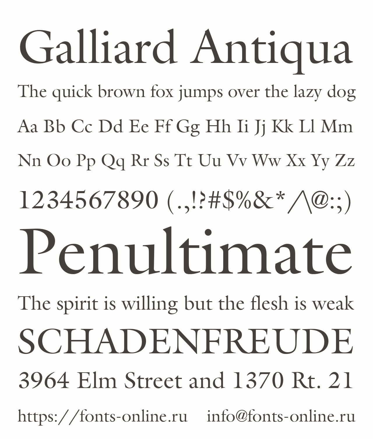 Galliard Antiqua font