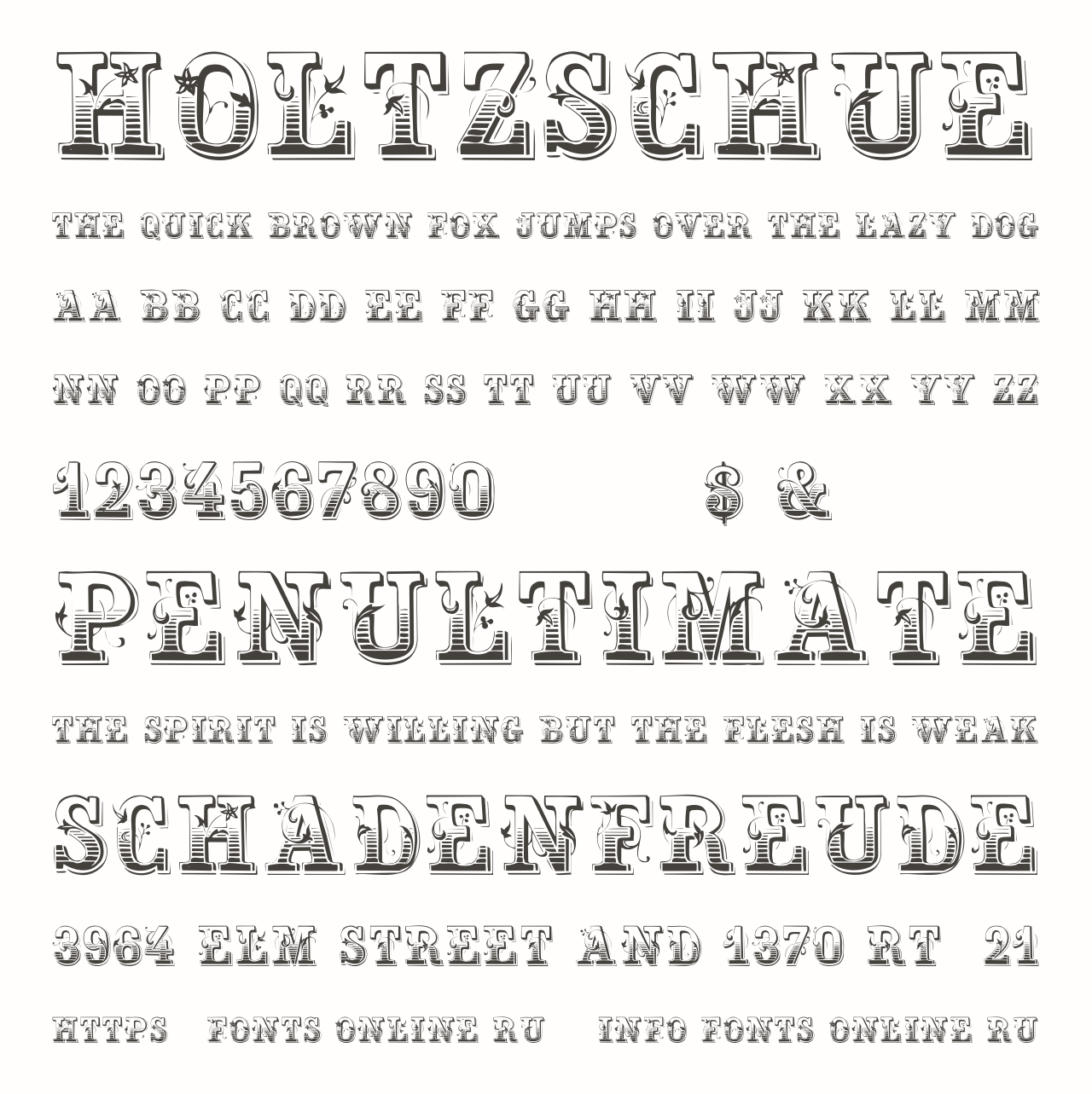 Holtzschue font