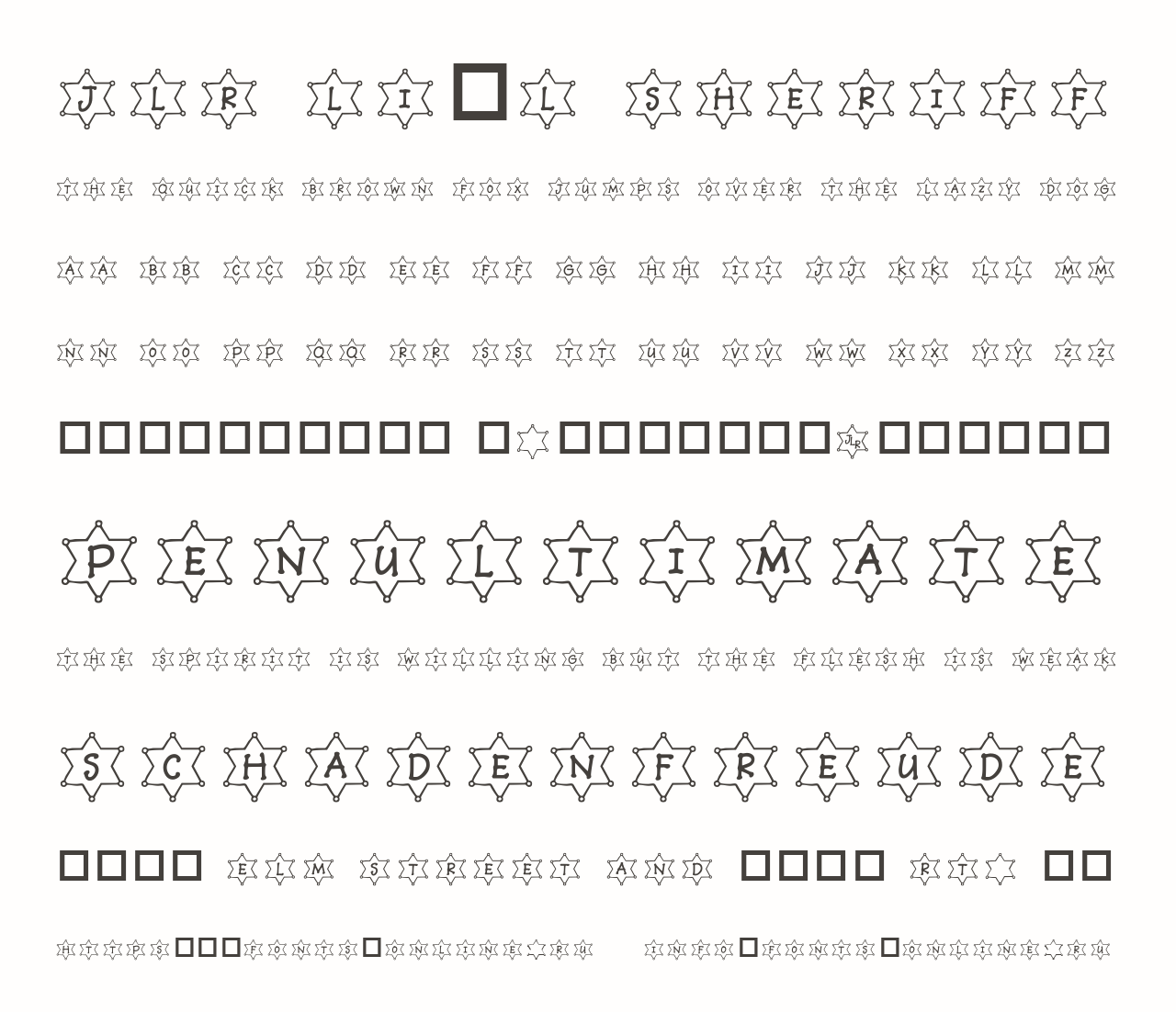 JLR Li'l Sheriff font