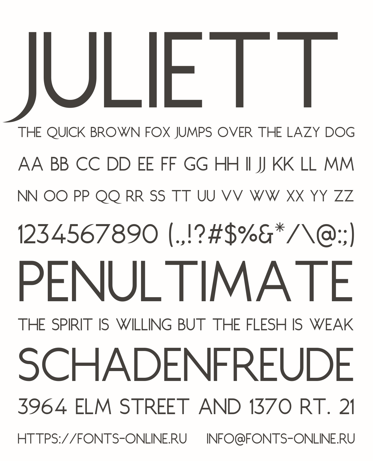 Juliett font
