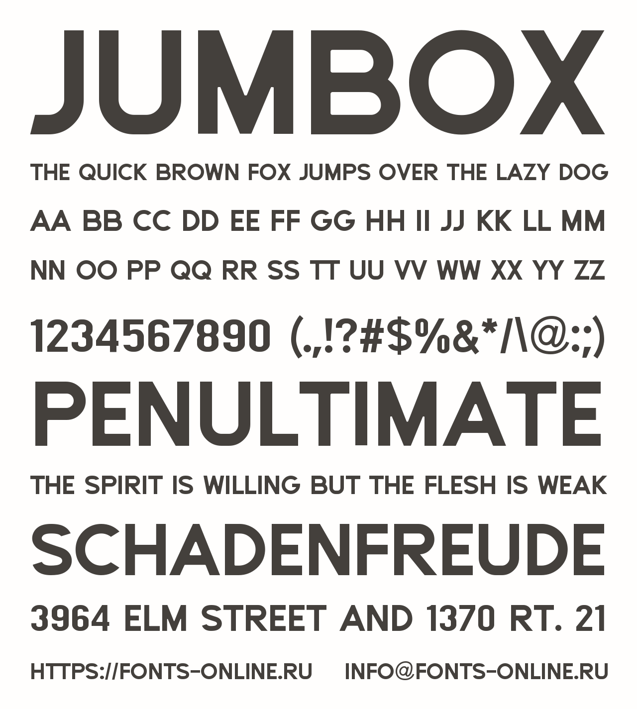 Jumbox font