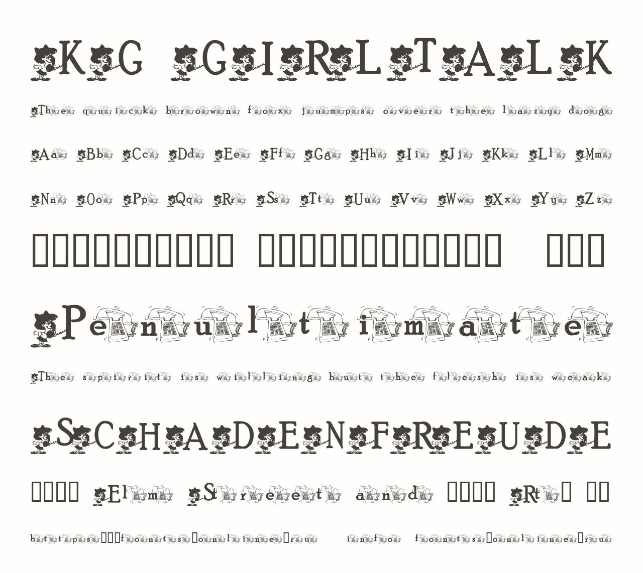 KG GIRLTALK font