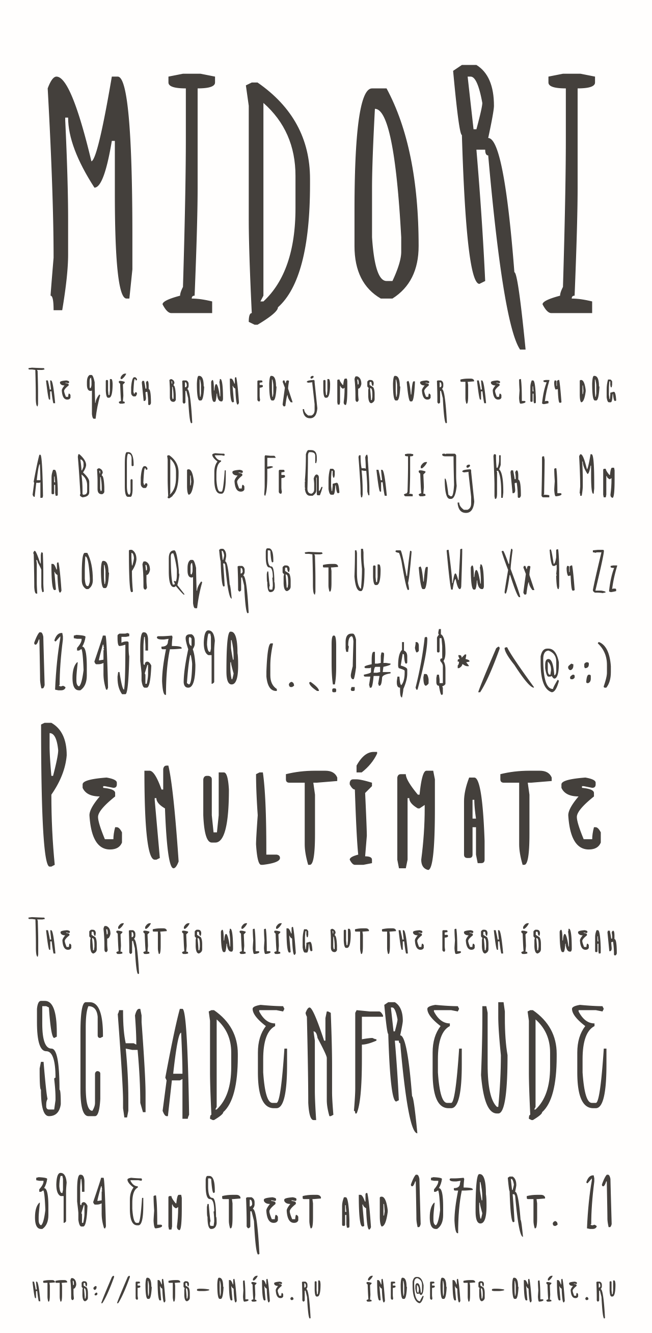 MIDORI font