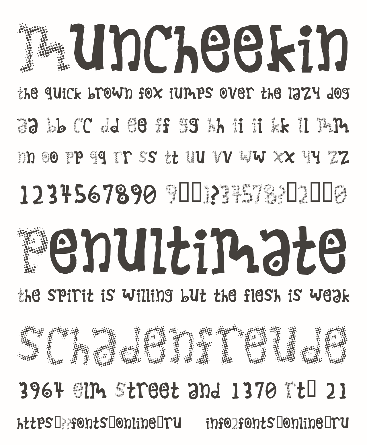 Muncheekin font