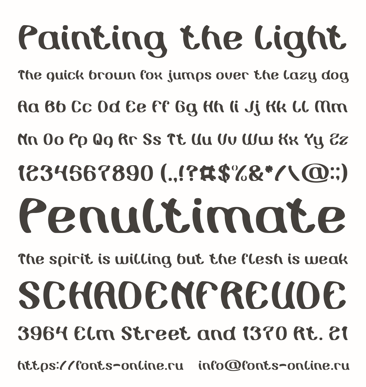 Painting the Light font