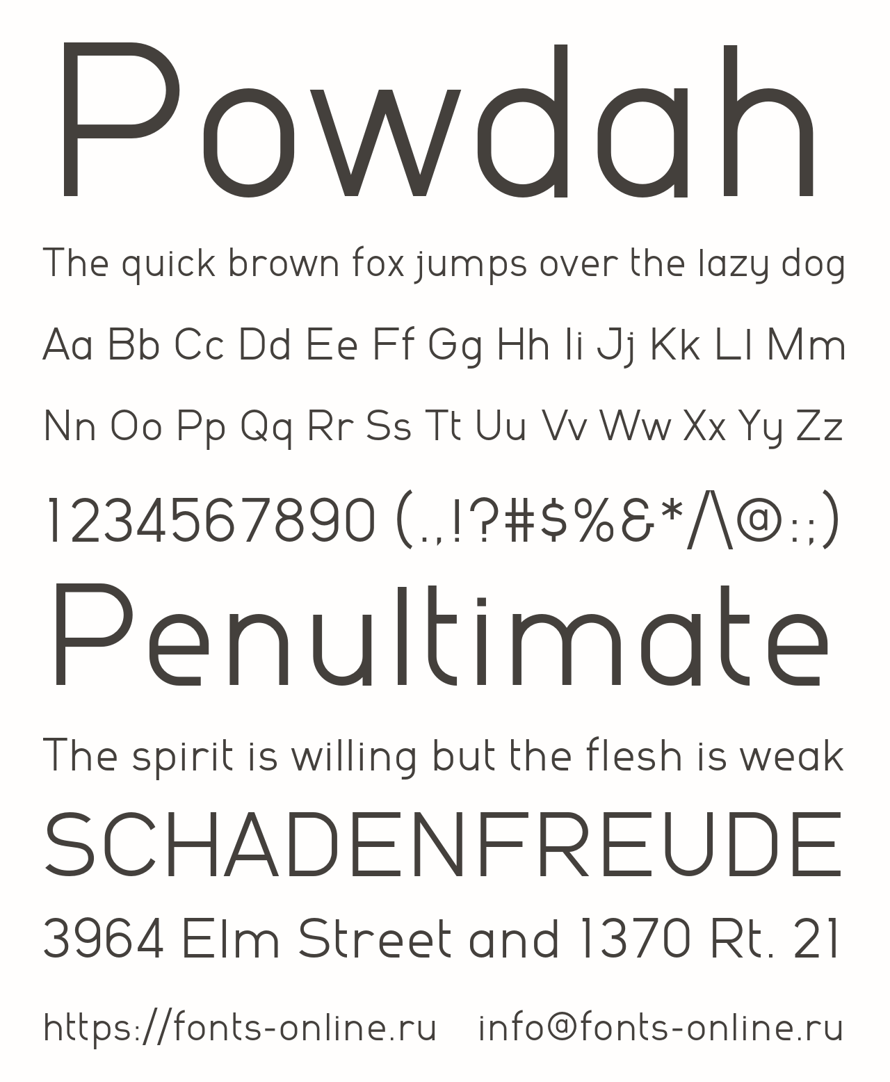 Powdah font
