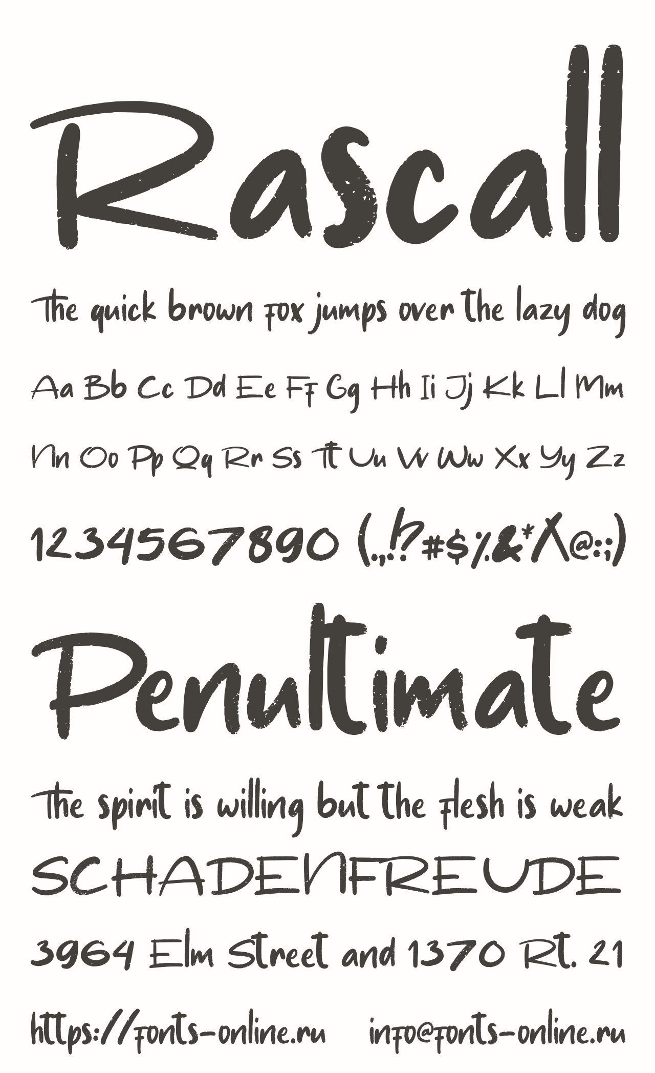 Rascall font