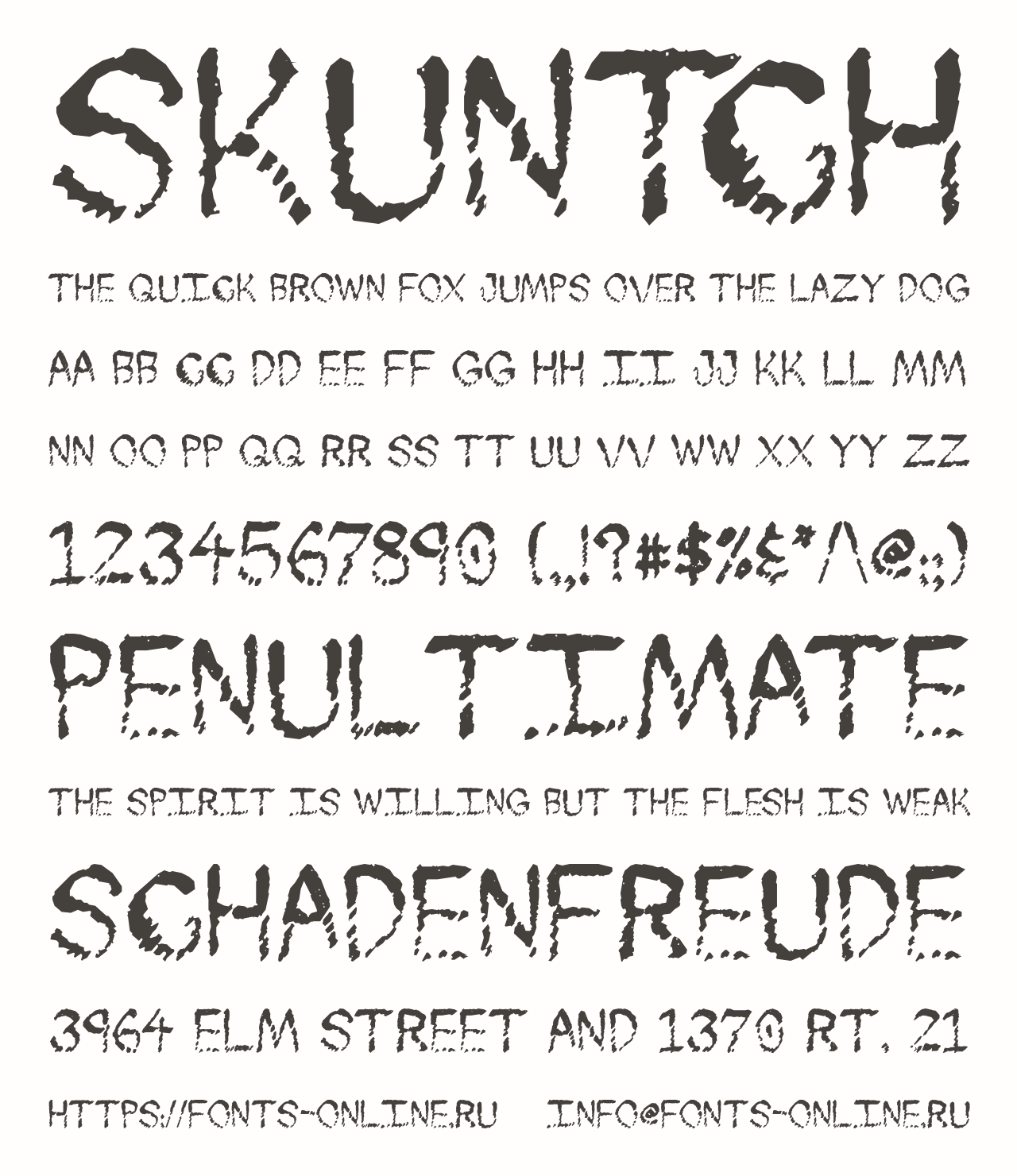 Skuntch font