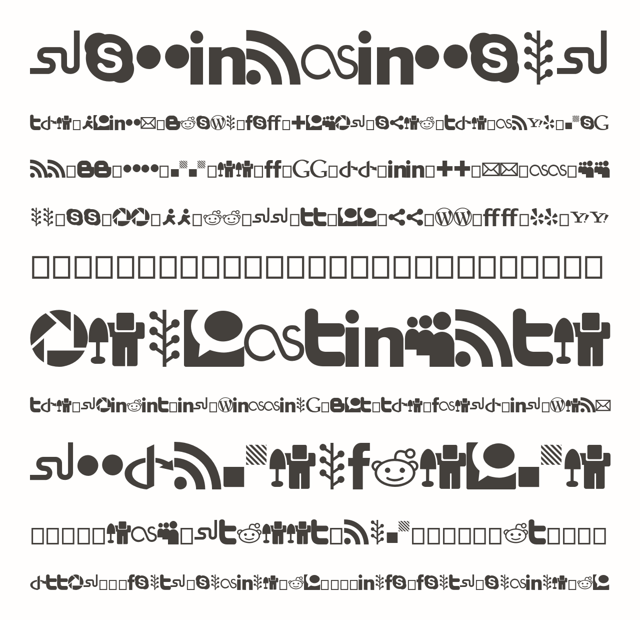 SocialIcons font