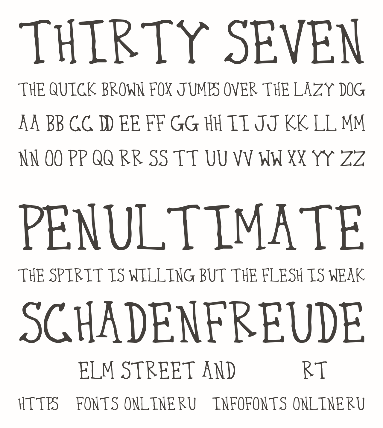 Thirty Seven font