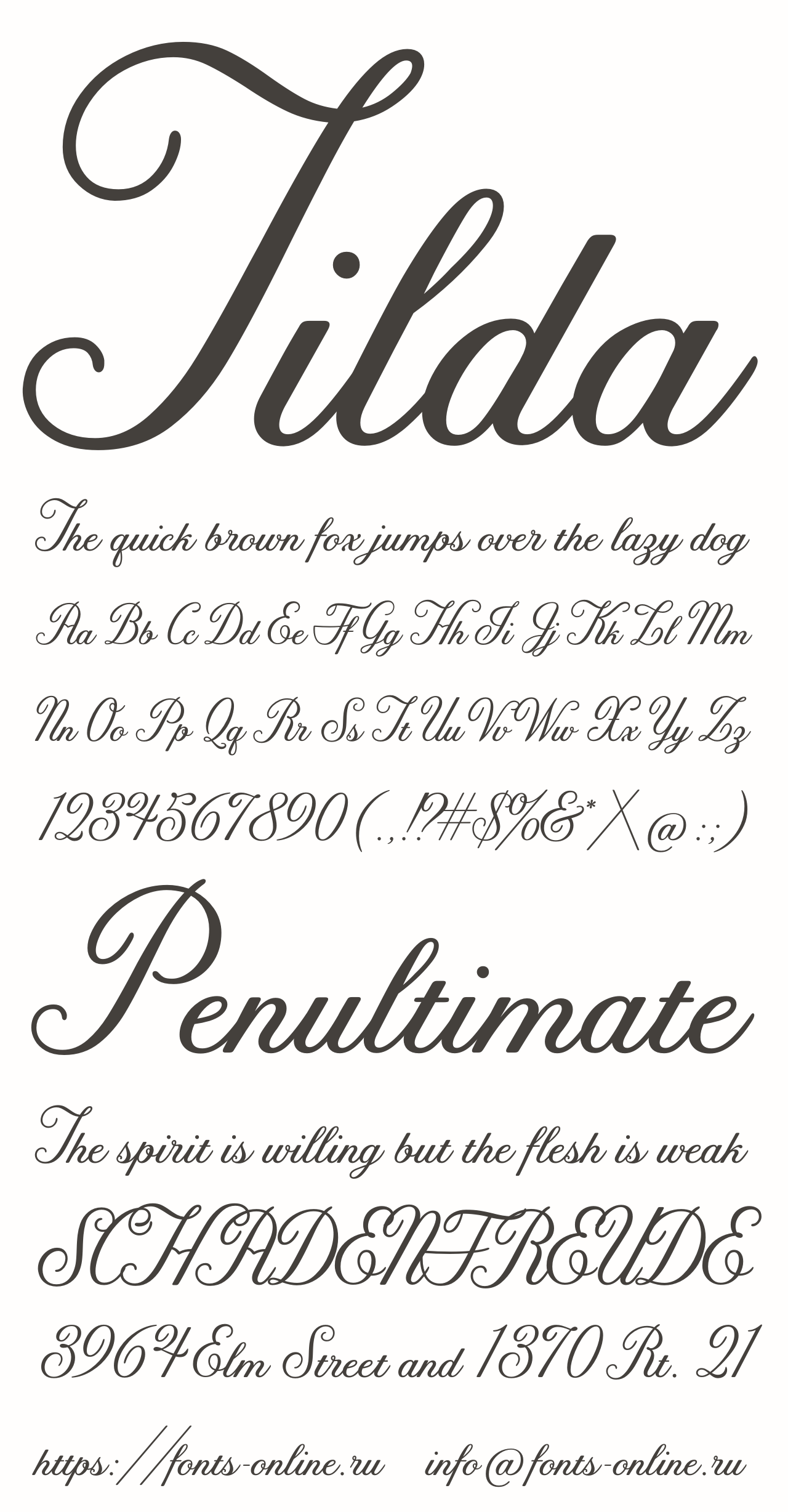 Tilda font
