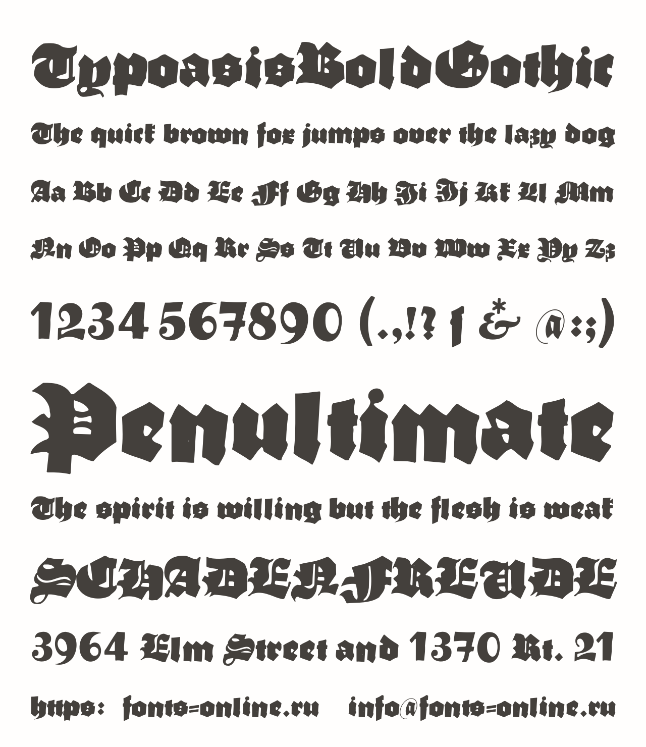 TypoasisBoldGothic font