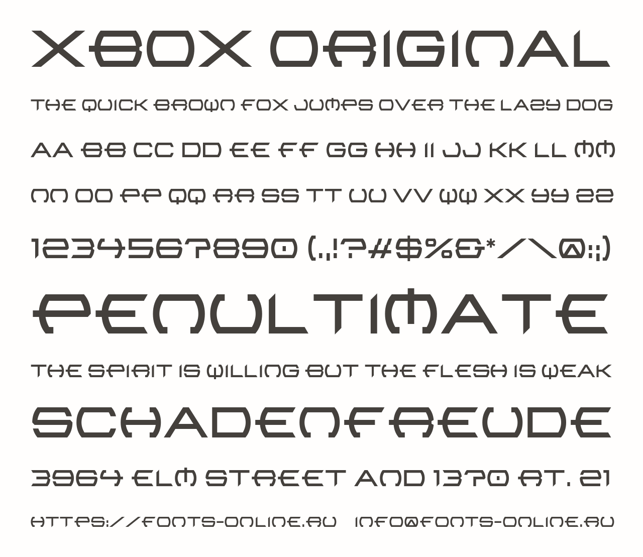 XBOX Original Font XBOX Original Font