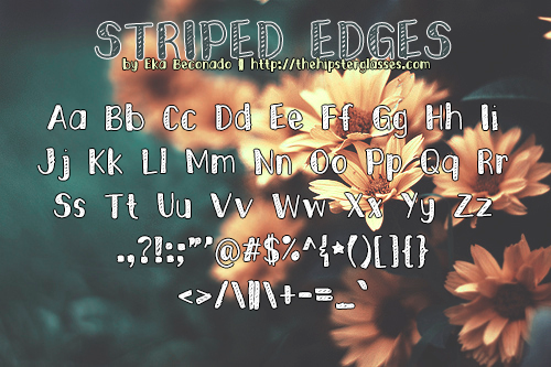 Striped Edges font
